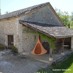 Závěsné houpací křeslo, zelená, KLORIN NEW BIG SIZE CACOON HAMMOCK