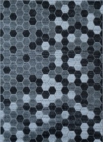 BE Koberec Lagos 1675 DARK GREY - šedý černý obdélníkový Rozměr: 80x150 cm