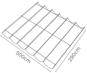 Platinum Sluneční Harmonika COOLFIT o šířce 2,9 m Barva: Lava antracit, Rozměr: 2,9x3 m