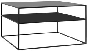 Nordic Design Černý kovový konferenční stolek Moreno II. 80 x 80 cm
