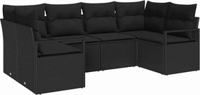 Set pohovek 6 ks Černá polyratan 3346523
