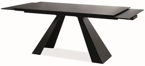 Rozkládací jídelní stůl 120-180 cm Shelia (černá + černá) (pro 4 až 8 osob). 1050792