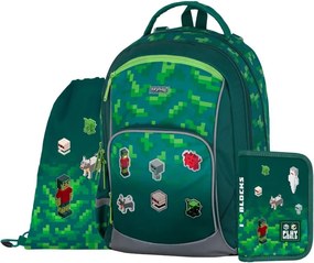 Oxybag OXY GO - školní set Playworld 3 ks: batoh, penál, sáček