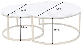 Invicta Interior Konferenční stolek Elegance 60cm bílý