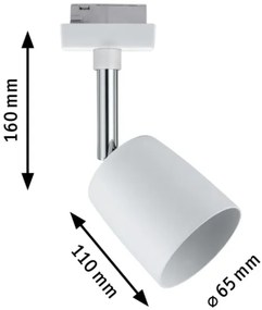 Paulmann 95336 Cover, spot pro Urail system, max. 1x10W GU10, bílá