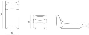 Prostoria designové sedačky Absent Sofa Seat L + Backrest High