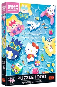 Trefl Puzzle Premium Plus: Letní vibrace Hello Kitty 1000 dílků 48x68,3cm v krabici 27x40x6cm