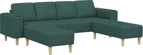 Pohovka do obývacího pokoje 3 ks Tmavě zelená Polyester 3335116