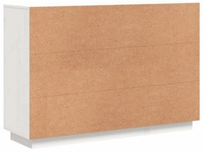 Příborník bílý 110 x 34 x 75 cm masivní borové dřevo - Default Title