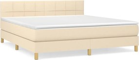 Box spring postel s matrací krémová 160x200 cm textil 3140630