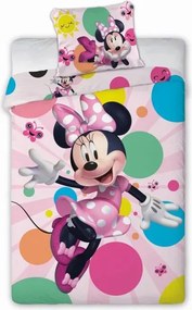 FARO Bavlněné povlečení - Minnie motýlci - 140 x 200 cm - Faro