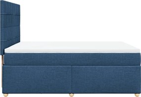 Box spring postel s matrací modrá 160x200 cm textil 3293637
