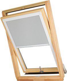 Dekodum Termoizolační roleta na střešní okno typu VELUX MK06/M06/306 Barva látky: Pearl Silver, Barva profilu: Stříbrná