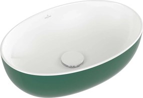 Villeroy & Boch Artis - Umyvadlo na desku, 49x33 cm, bez přepadu, bez otvoru pro baterii, Forest 438848BCS7