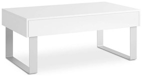 Konsimo Sp. z o.o. Sp. k. Konferenční stolek PAVO 45x110 cm lesklá bílá KO0022