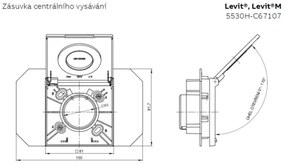 ABB Levit zásuvka centrálního vysávání šedá/bílá 5530H-C67107 16