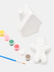 Sinsay - DIY sada na malování sádrových figurek: perníček a domeček - vícebarevná