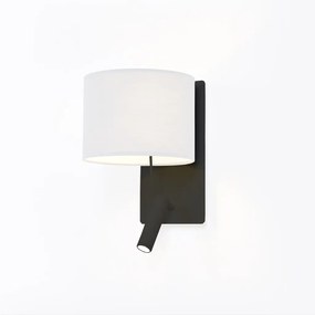 Klasická nástěnná lampička na čtení Rum Reader Vertical Barva stínítka: Bílá, Barva svítidla: Černá