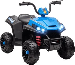Dětský elektrický čtyřkolový vozík AIYAPLAY 12V s 4-kolovým odpružením, MP3 přehrávačem, předními světly a zpátečkou, pro děti ve věku 3-5 let, rychlo
