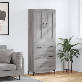 Skříň highboard šedá sonoma 69,5 x 34 x 180 cm kompozitní dřevo 3199751