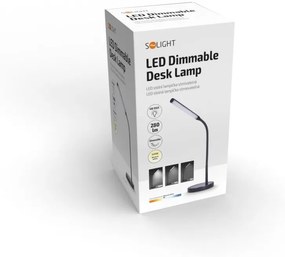 Solight LED stolní lampička, 4W, stmívatelná, 4200K, černá barva