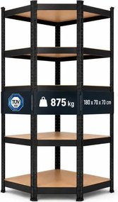 AREBOS Dílenský regál 180 x 70 x 70 cm 875 kg - černá