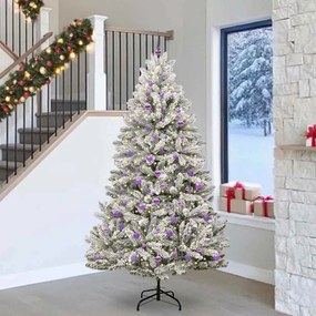 Umělý vánoční stromeček 240 cm 300 LED Teplá bílá PVC a ocel 3395772