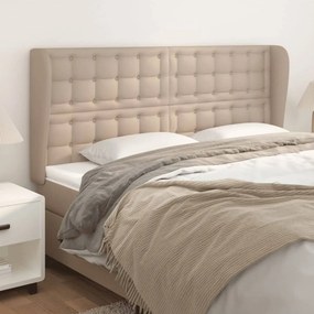 Čelo postele typu ušák cappuccino 183x23x118/128 cm umělá kůže 3118063