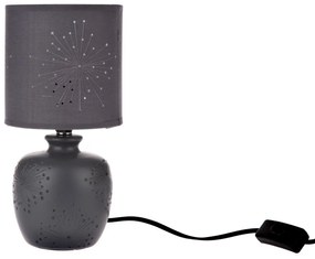 Keramická stolní lampa Galaxy, tm. šedá, 13 x 26,5 x 13 cm