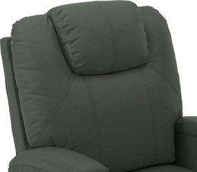 Zvedací masážní křeslo antracitové umělá kůže 289760