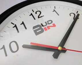 Klenoty Budín - Černé nástěnné čitelné plastové hodiny BUD-IN C2215