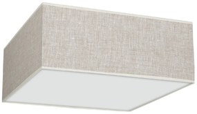 Stropní svítidlo Lino Square, 1x lněné stínítko, (bílé plexisklo), (50cm)