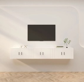 vidaXL Nástěnné TV skříňky 3 ks 80 x 34,5 x 40 cm [3188359] Barva: Bílá