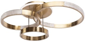 Toolight Toolight, LED stropní svítidlo 68x40cm, 42W, 4000K, 3000lm + dálkové ovládání, G004-C, zlatá matná, OSW-09745