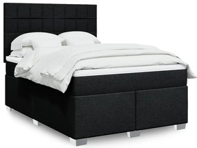 Box spring postel s matrací černá 160x200 cm textil 3290541