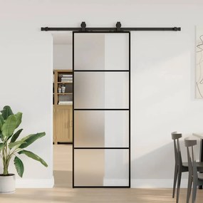 Posuvné dveře se sadou kování černé 76x205 cm ESG Glass 3375797