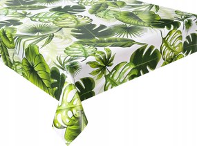 Keramický ubrus na metry na míru Zelený Monsterovy listy 500 x 140 cm