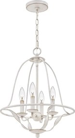 Elstead BRADBURY kovový Farmhouse lustr 40 cm bílý 4xE14