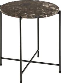 ACTONA Kulatý odkládací stolek AVILA hnědý ⌀42 cm