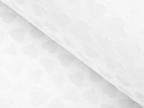 Biante Dětský povlak na polštář Minky hladký MKH-008 Srdíčka - Sněhově bílý 60 x 60 cm