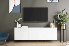 Designový nástěnný TV stolek Edana 150 cm bílý