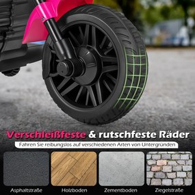 Costway 6 V dětský motocyklový chopper motorka s hudebním světlometem nožním