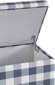 Čalouněná skříň barva tmavě modrá látka vzorované