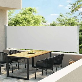Zatahovací boční markýza / zástěna 140 x 600 cm krémová 313370