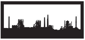 Dřevěný obraz na stěnu - Ostrava od 2opice.cz Materiál: OŘECH, Velikost (mm): 600 x 230