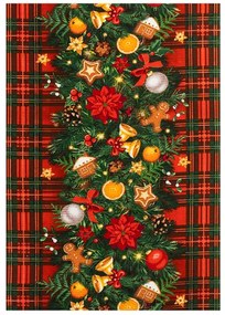 Bellatex Kuchyňská utěrka 1 ks 50x70 cm Vánoce perníček Červená,Zelená