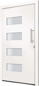 vidaXL Vchodové dveře hliník a PVC 110 x 210 cm [3056820] Barva: Bílá