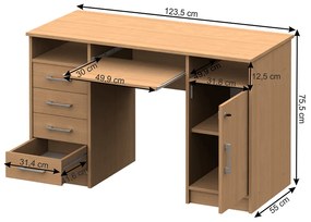 PC stůl, buk, B9 2 NEW