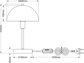 Globo 24009W - Stolní lampa ATOMA I 1xE14/40W/230V bílá