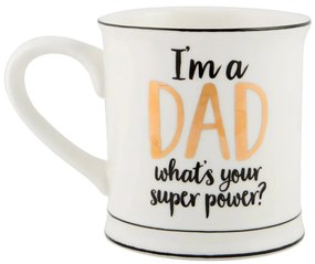 Porcelánový hrnek Sass &amp; Belle Super Dad, 400 ml